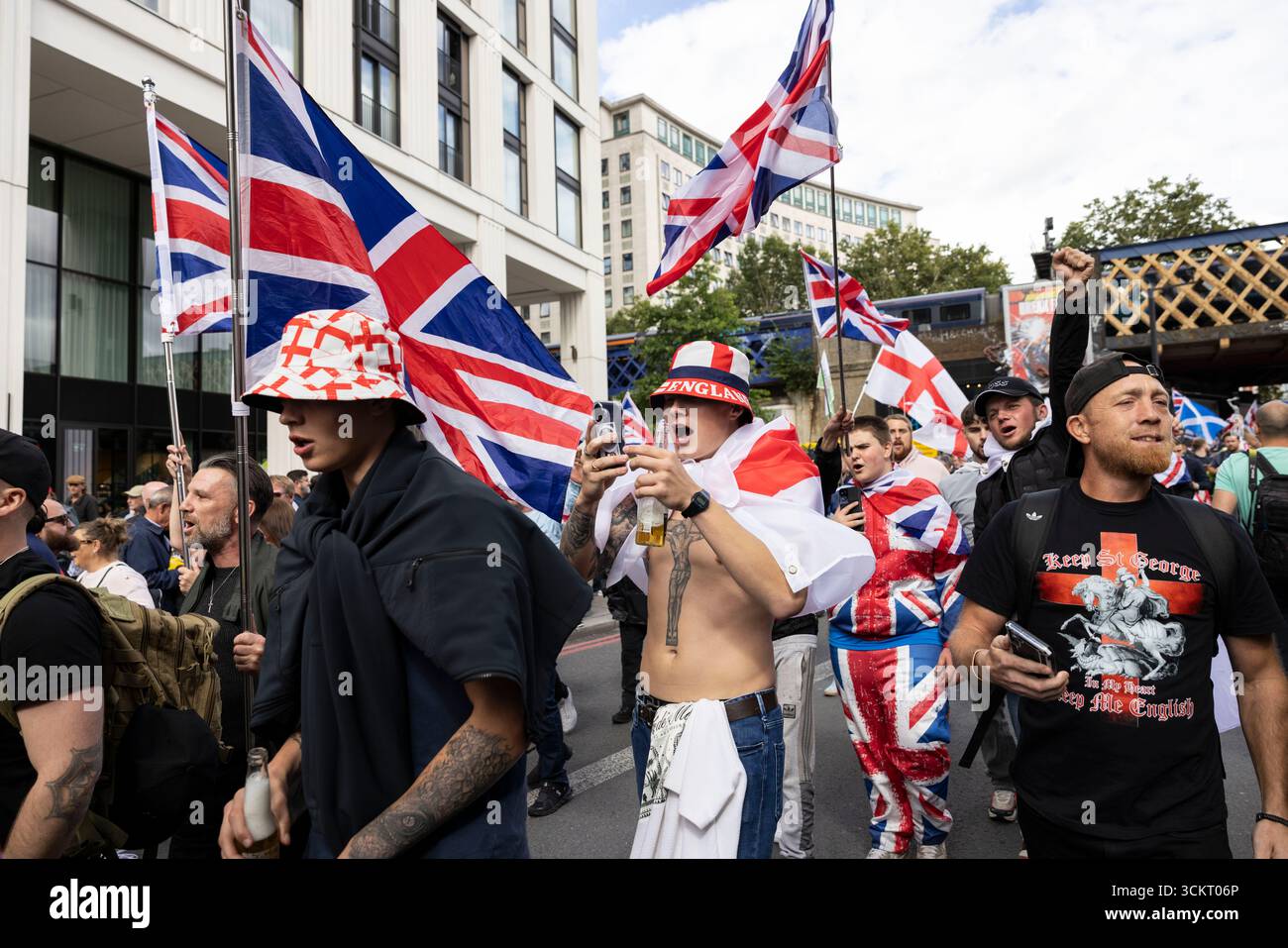 Thousands have gathered in central London for a march organised by far ...