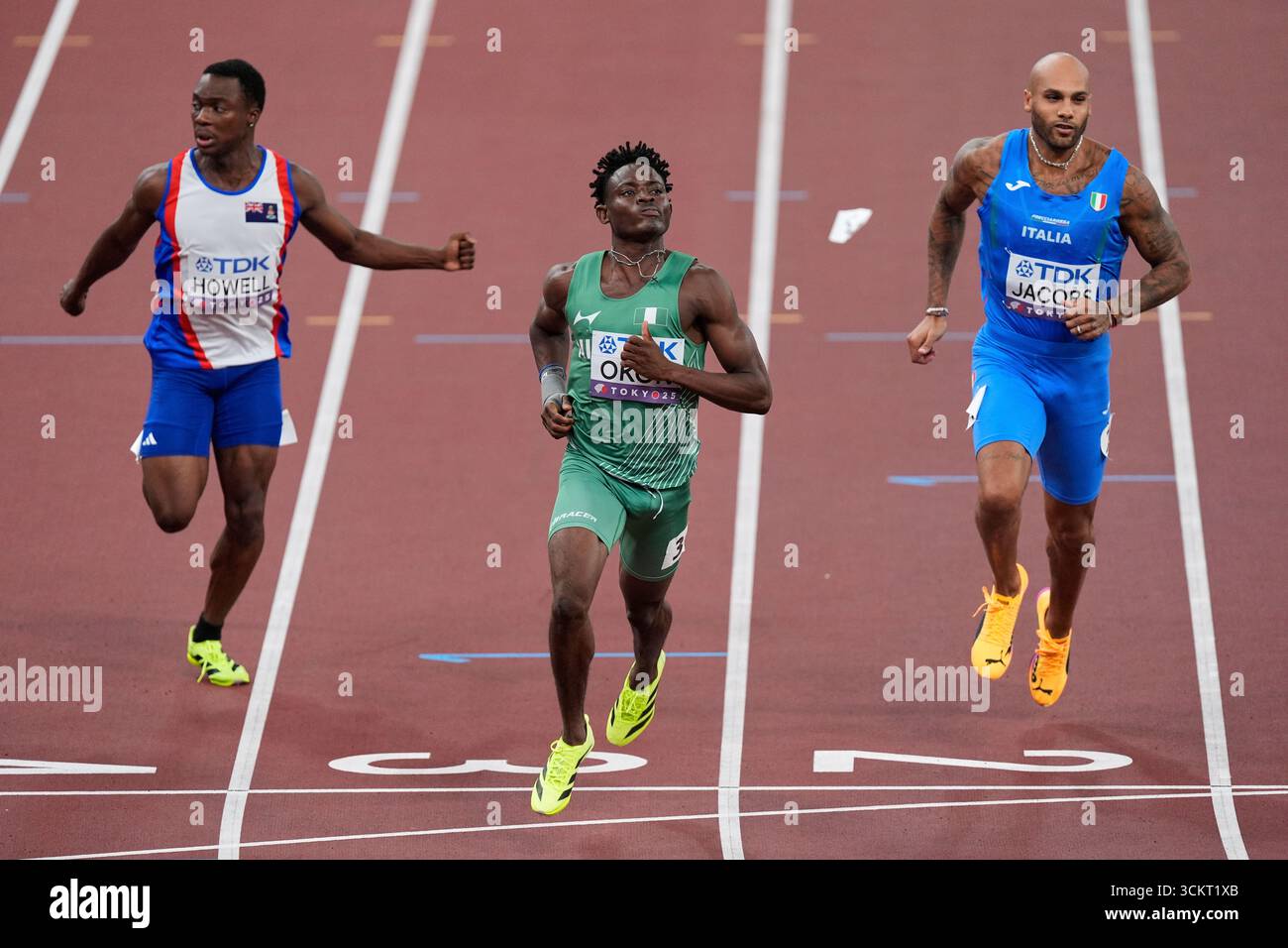 Nigeria's Israel Okon, Cayman Islands' Davonte Howell and Italy's ...