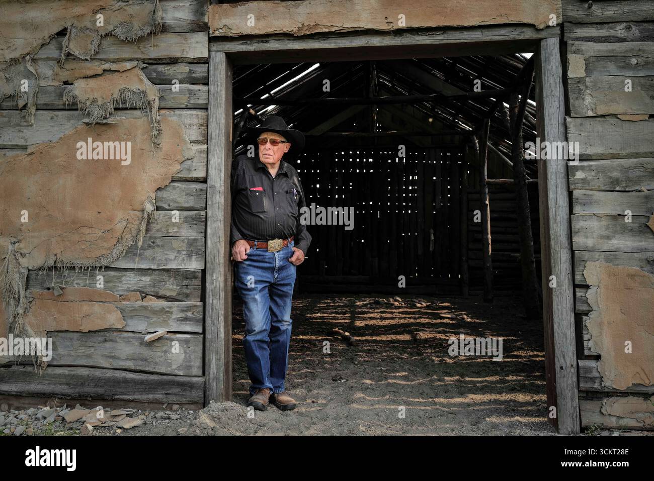 Alberta film producer and stuntman John Scott pauses on a Western movie ...
