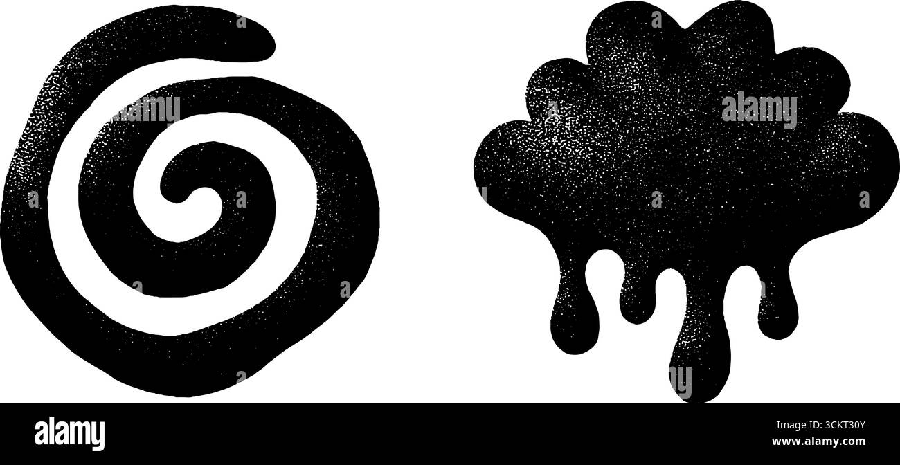 Abstract spiral and dripping cloud design for creative concepts Stock ...