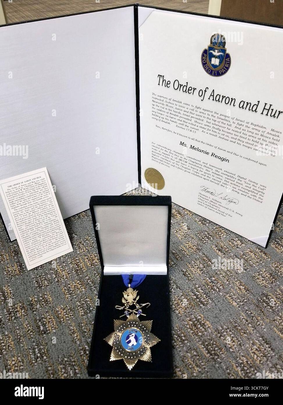 Order of Aaron and Hur Award Stock Photo - Alamy
