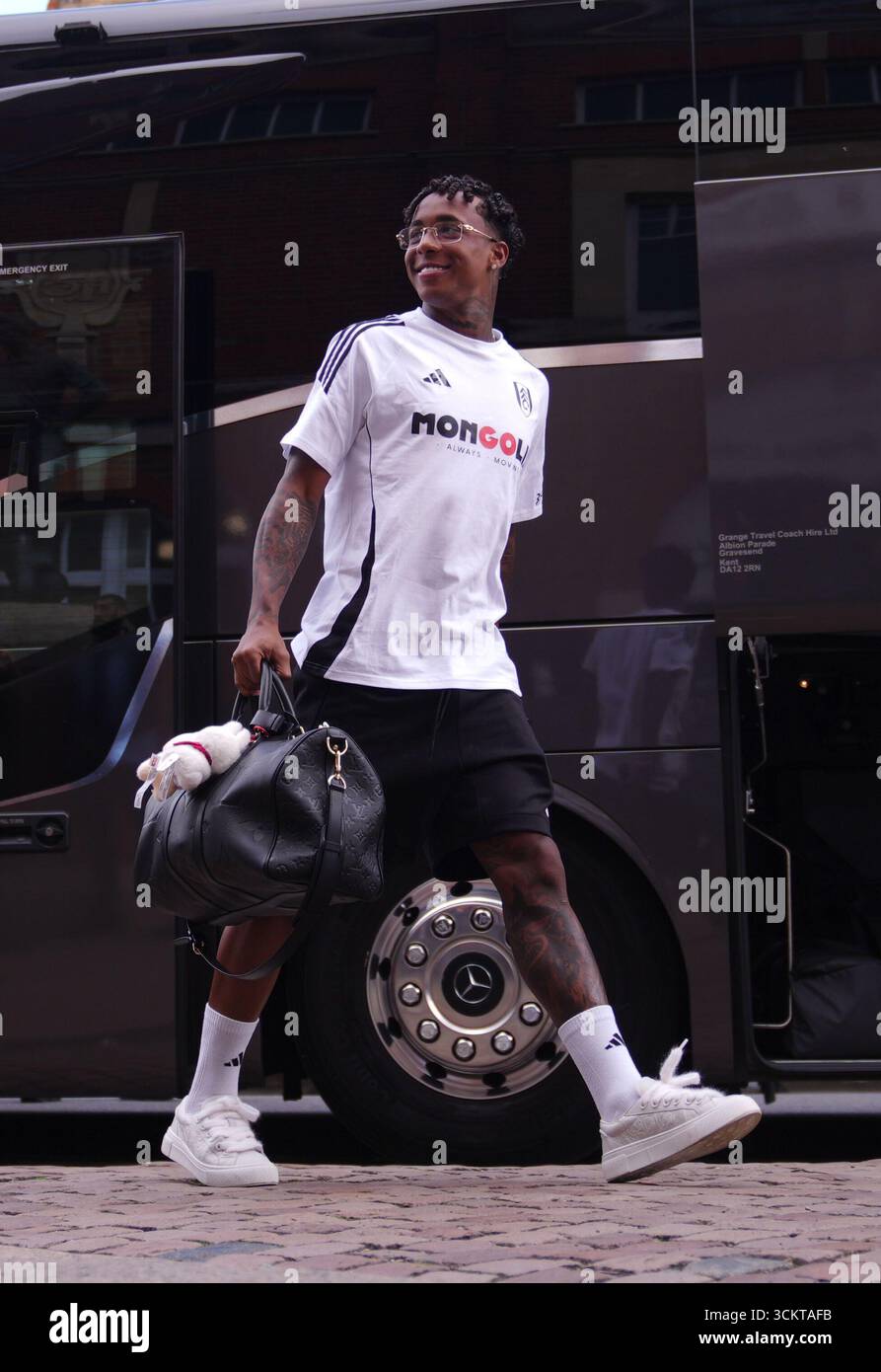 Fulham's Kevin Santos Lopes de Macedo arrives ahead of their Premier ...