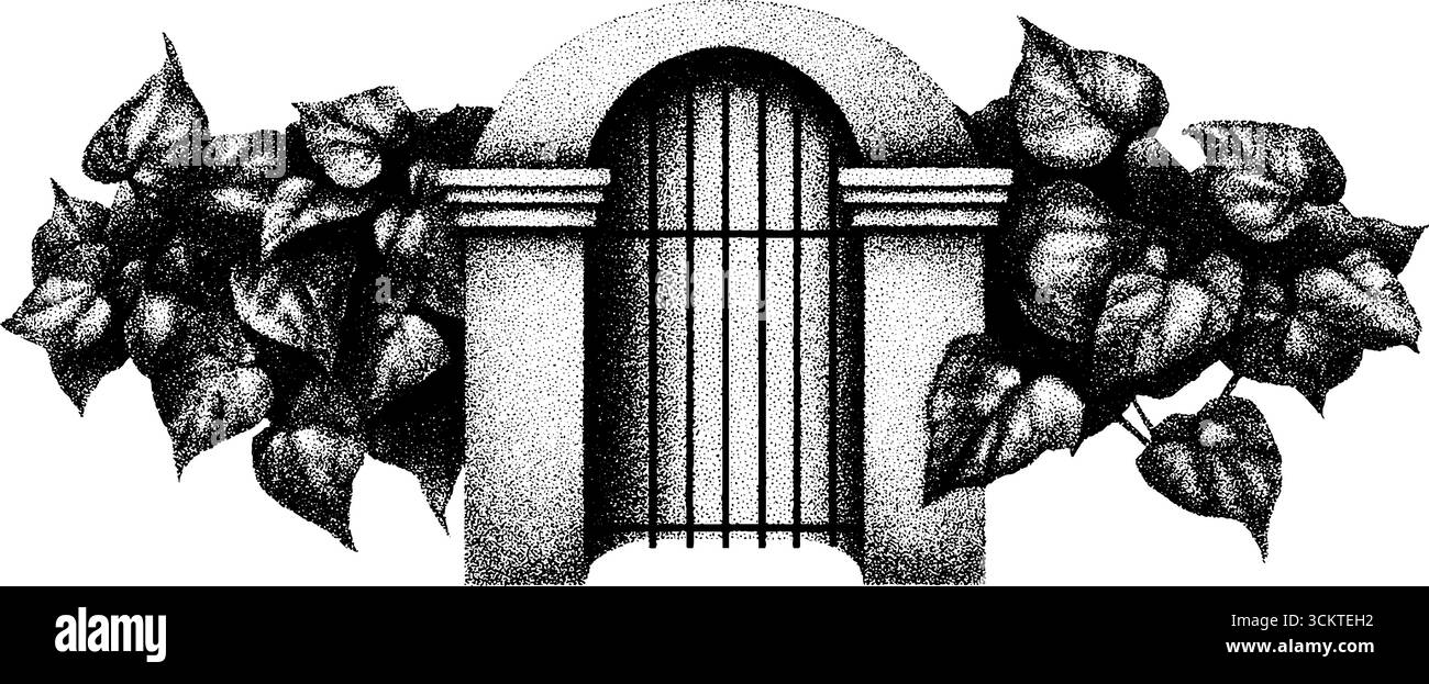 Intricate gate pattern Black and White Stock Photos & Images - Alamy