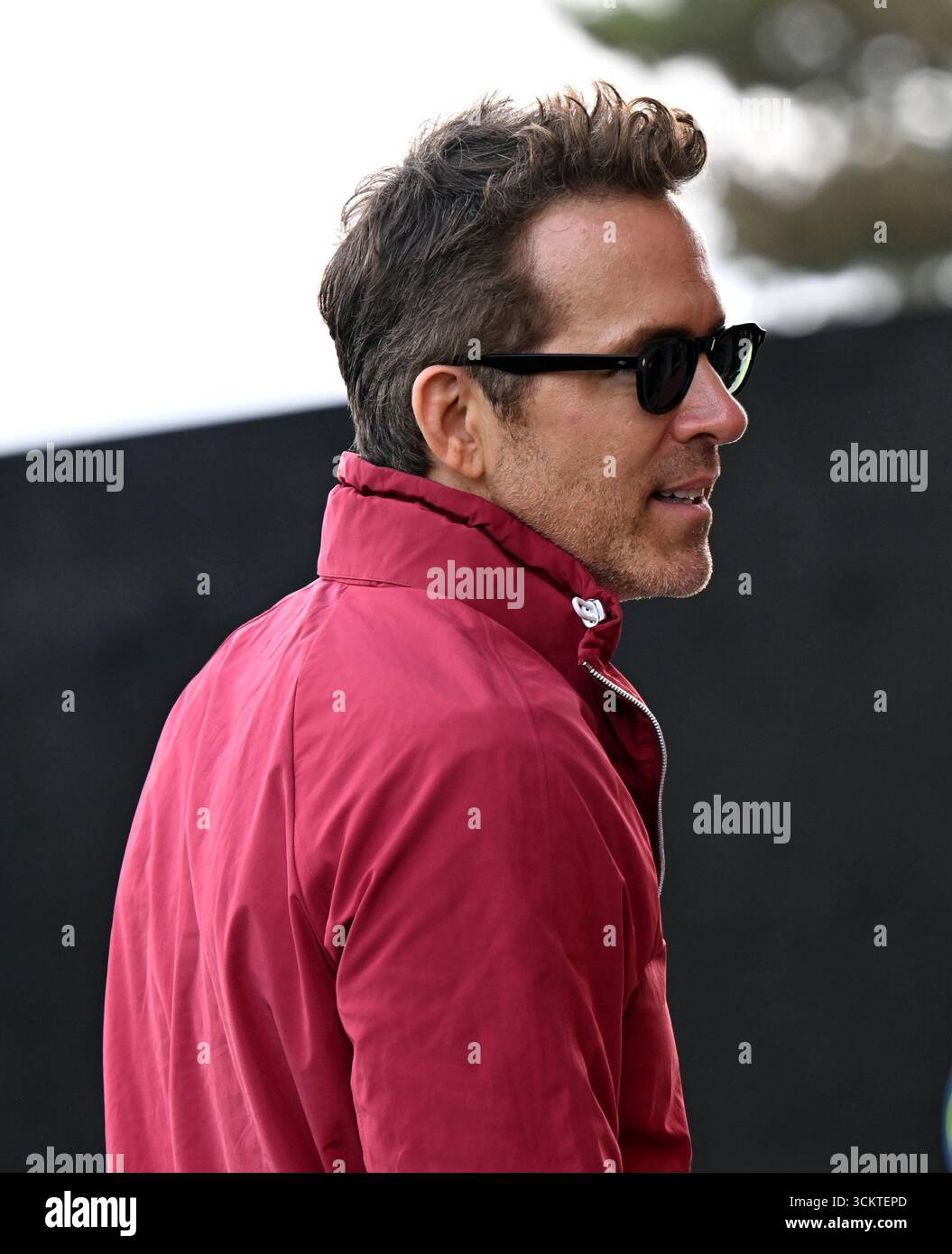 Wrexham owner Ryan Reynolds ahead of the Sky Bet Championship match at ...