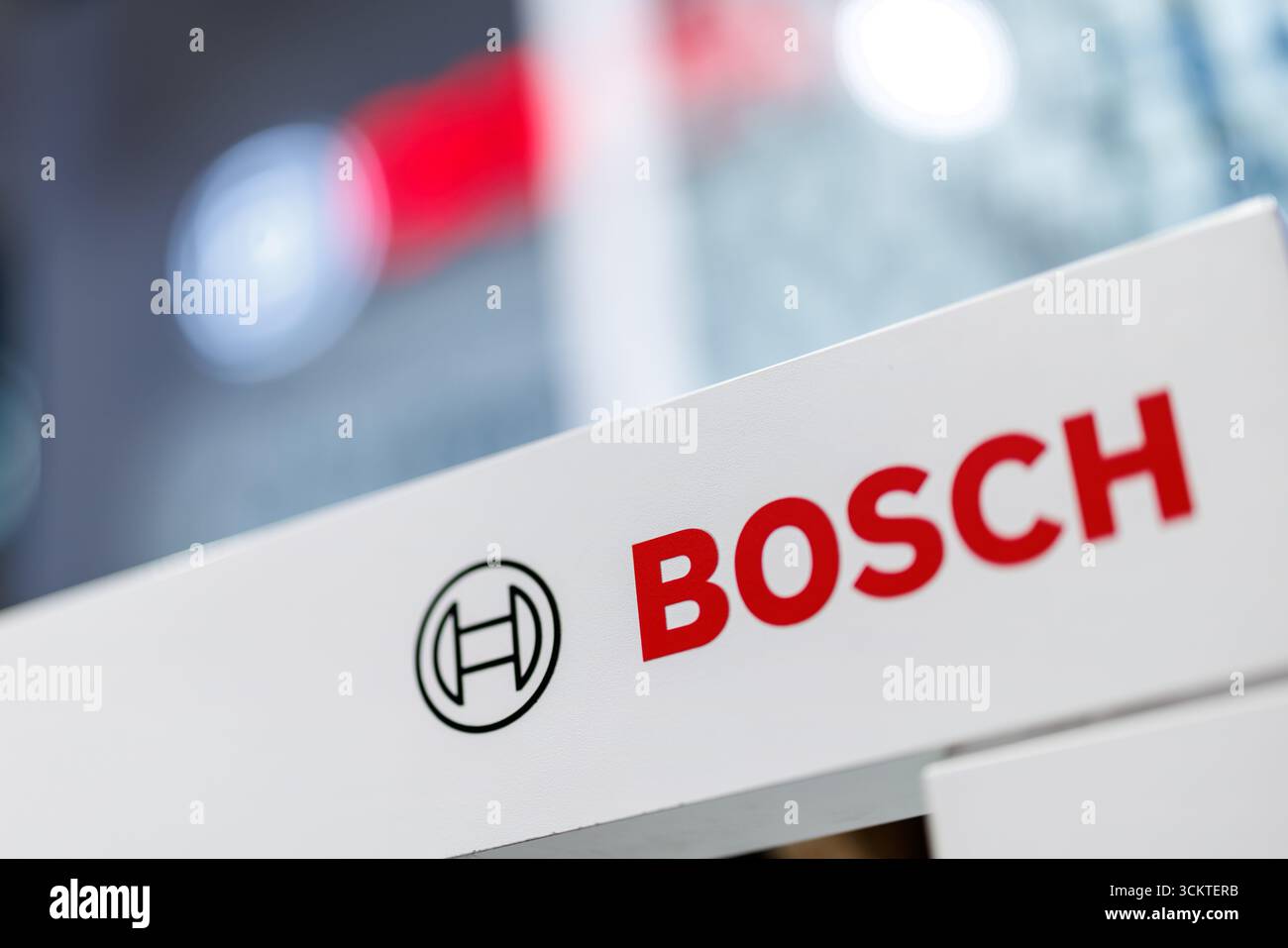 12 September 2025, Bavaria, Munich: The Bosch brand logo (brand, logo ...