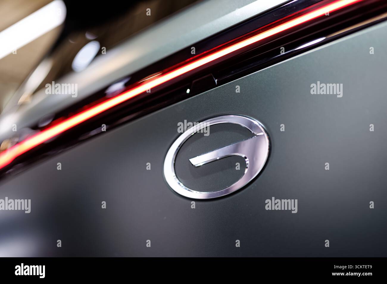 12 September 2025, Bavaria, Munich: The brand logo of GAC (Guangzhou ...