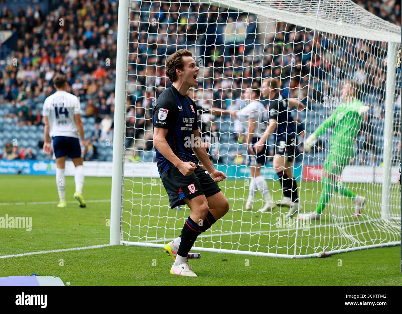 Middlesbrough's Sverre Halseth Nypan celebrates his teams equaliser ...