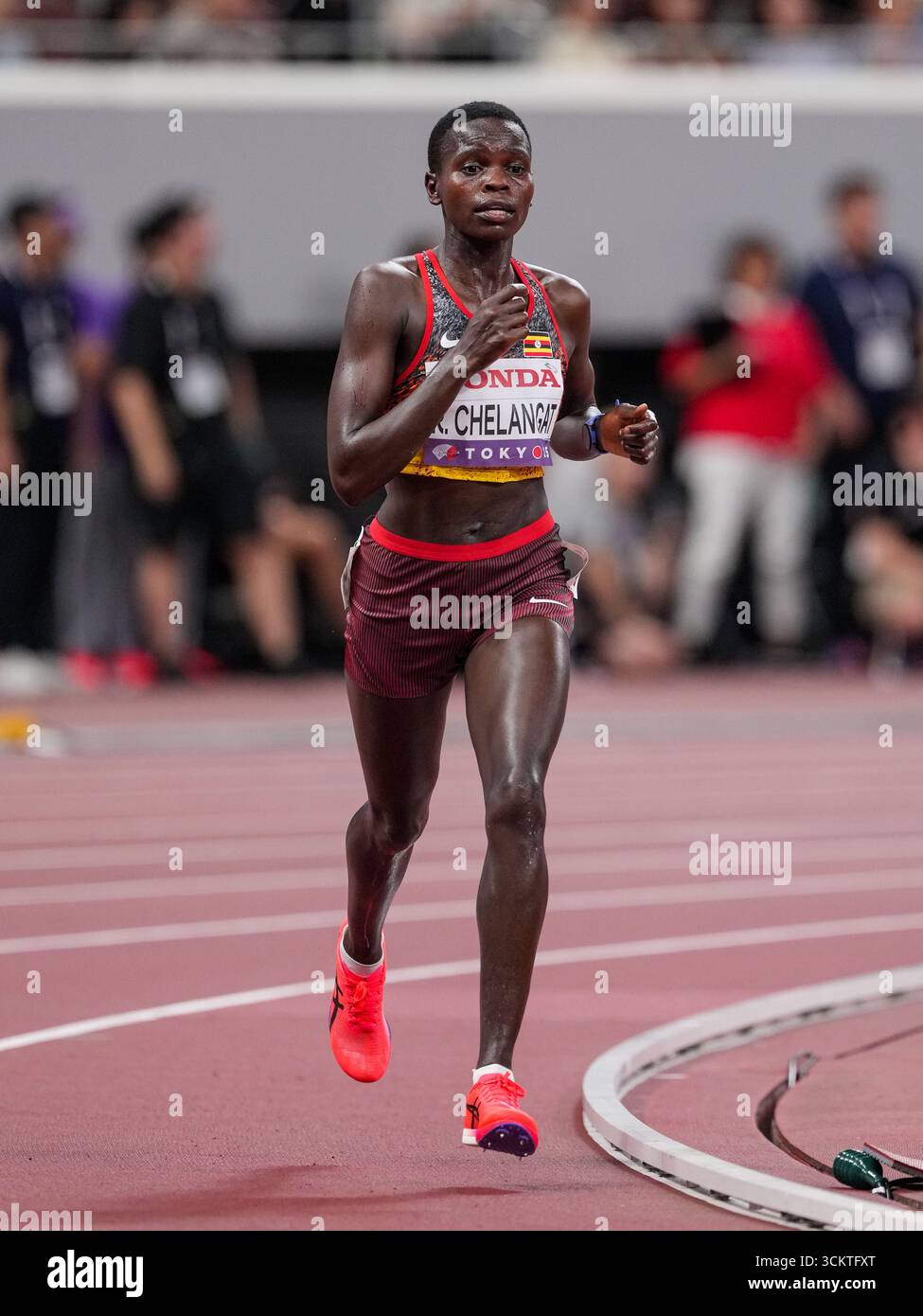 TOKYO, JAPAN - SEPTEMBER 13: Sarah Chelangat of Uganda competing during ...