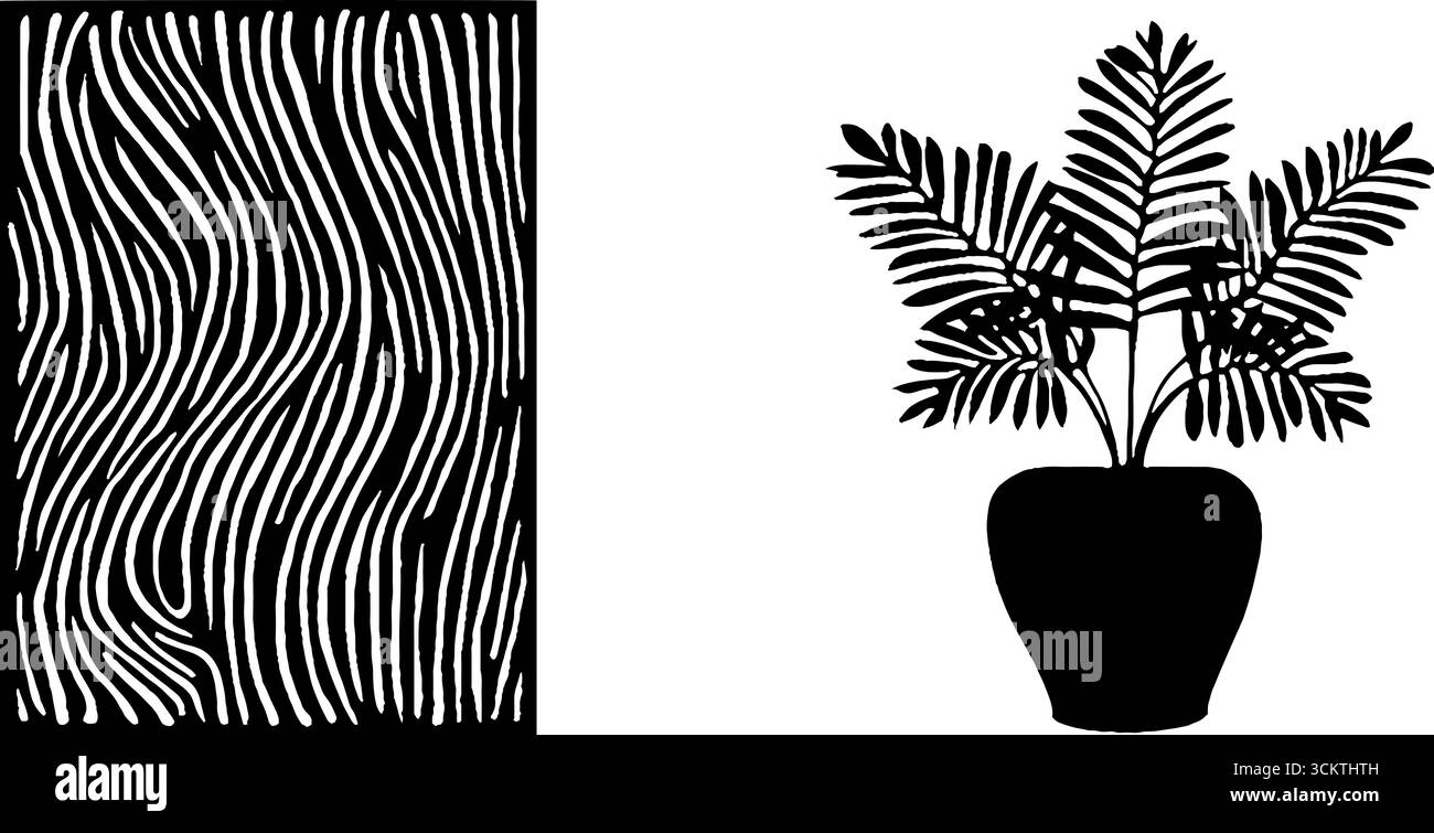 Natural elements interior design Stock Vector Images - Alamy