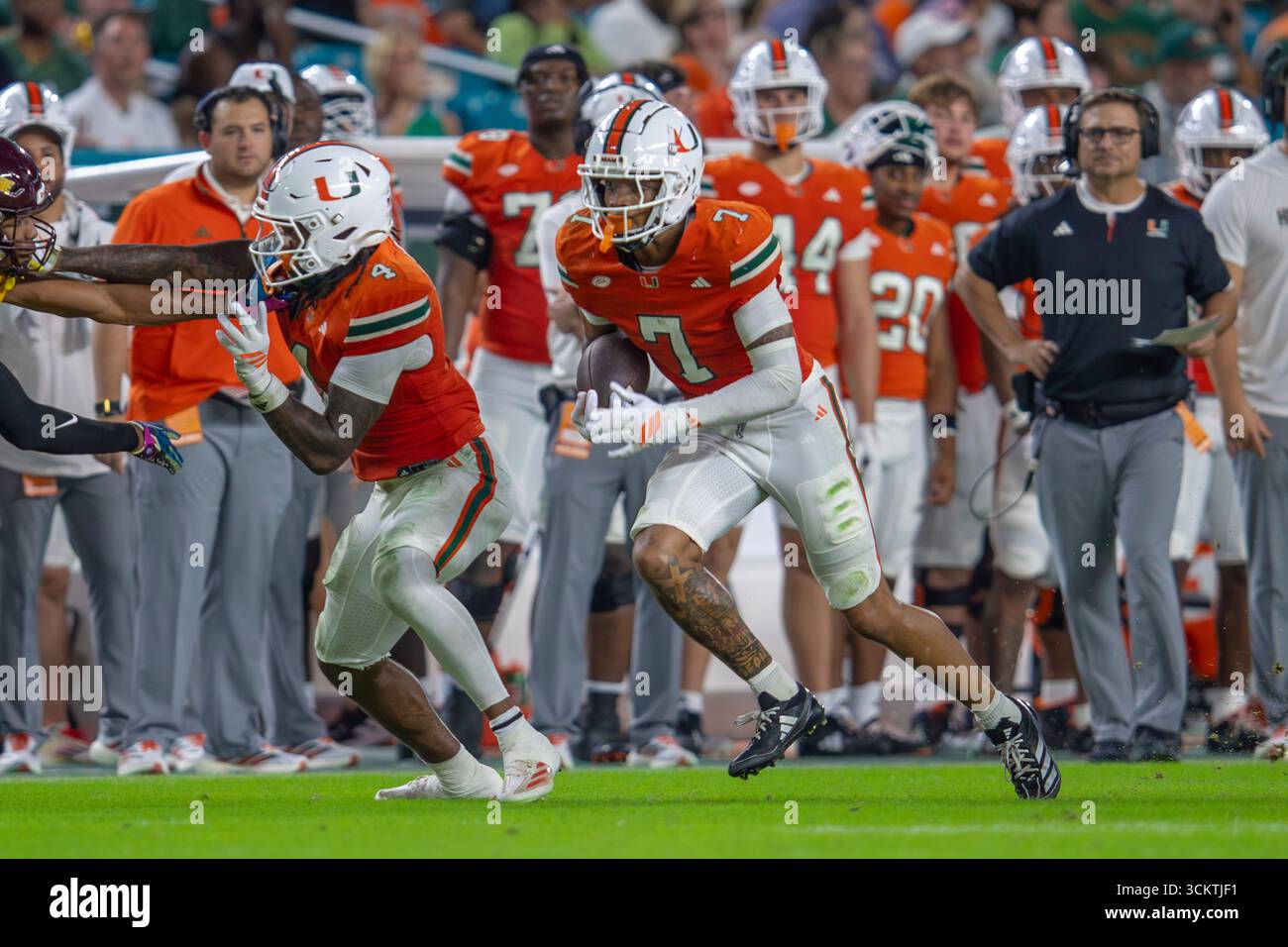MIAMI GARDENS, FL - SEPTEMBER 06: Miami Hurricanes wide receiver CJ ...