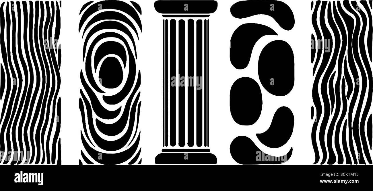 Frieze patterns Black and White Stock Photos & Images - Alamy