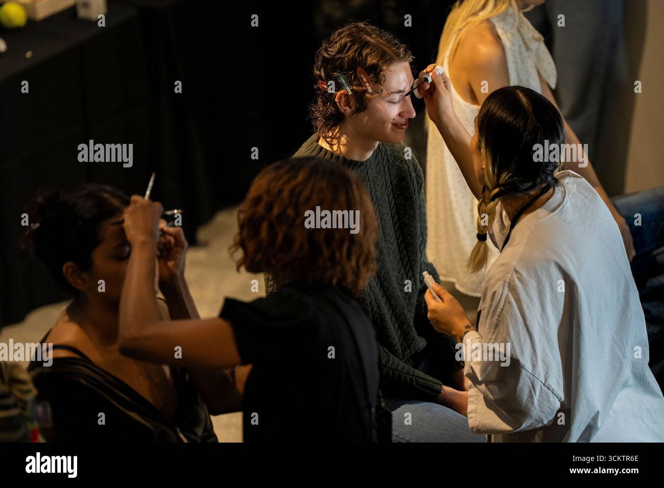 Models prepare for the eBay Endless Runway show during New York Fashion ...