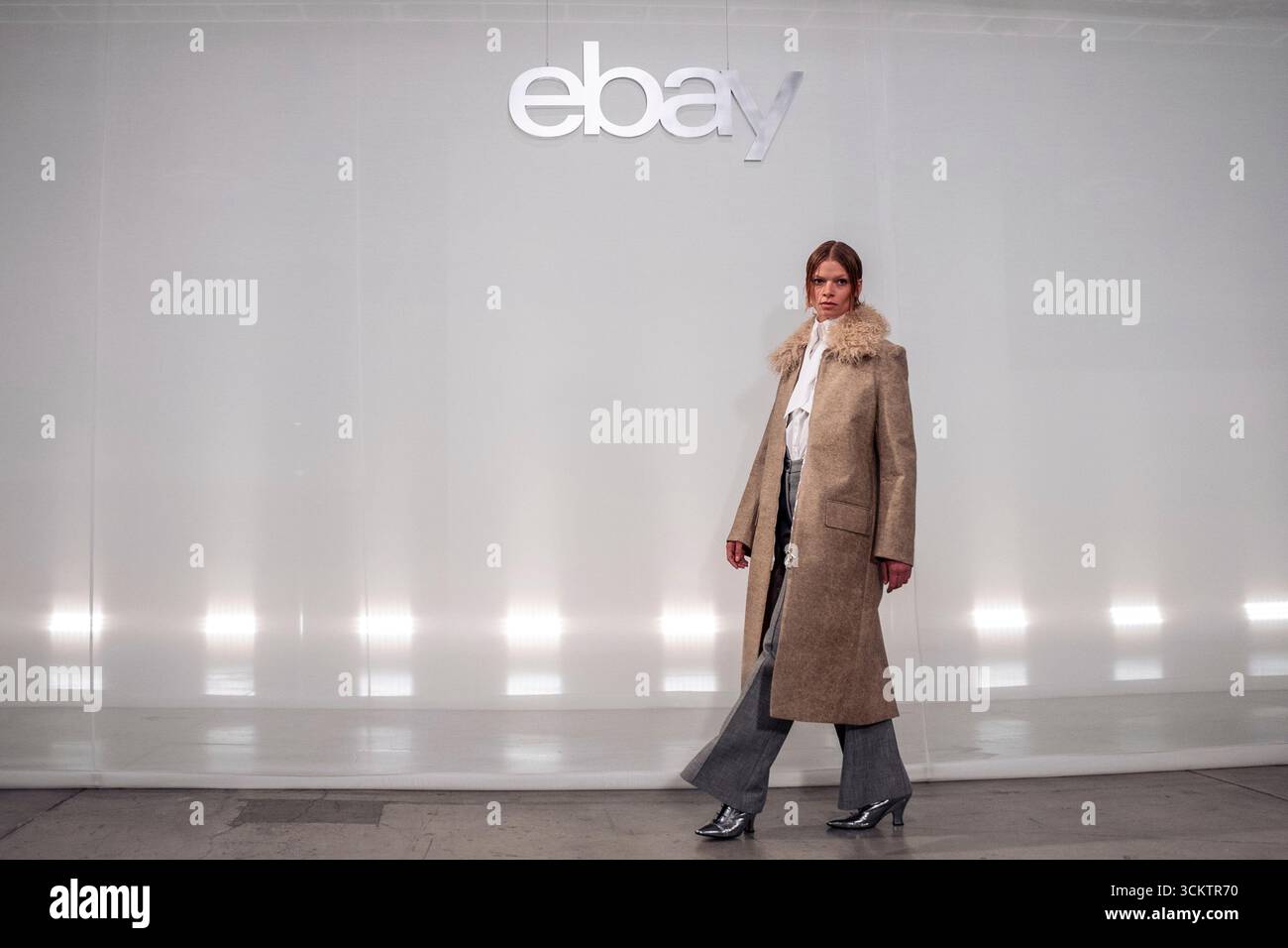 A model walks the runway at the eBay Endless Runway show during New ...