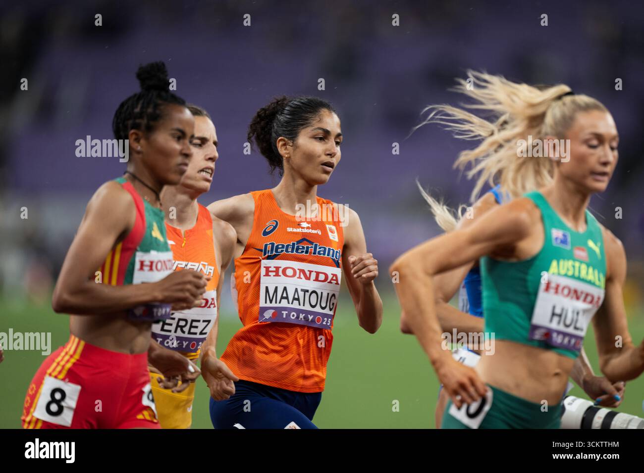 Amina Matoug of the Netherlands during the 1500m Women - Round 1 on Day ...