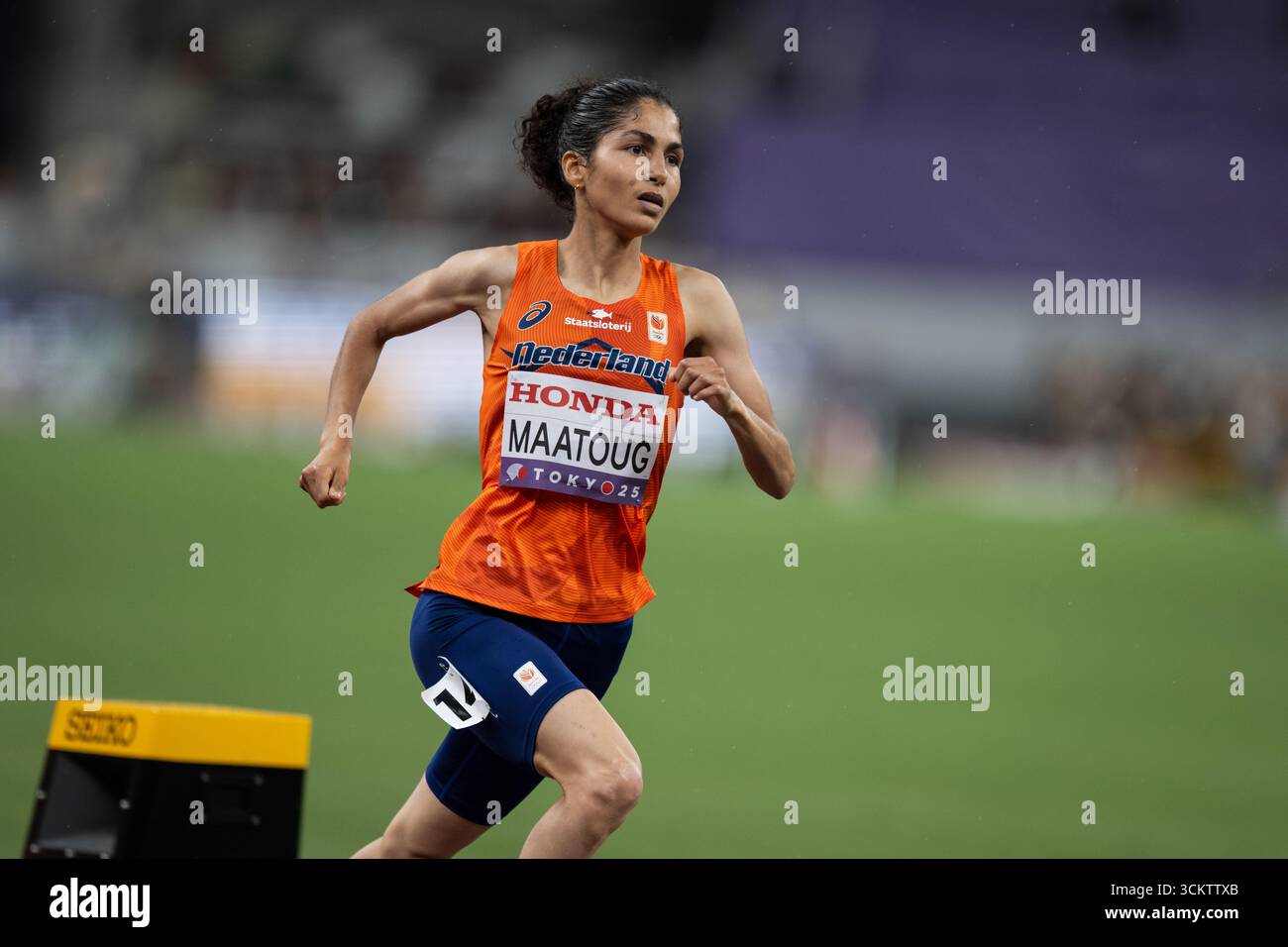 Amina Matoug of the Netherlands during the 1500m Women - Round 1 on Day ...