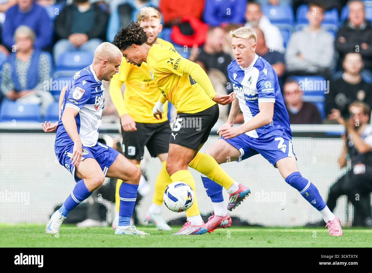 Bristol Rovers' Luke Thomas & Barrow's Josh Gordon battle for ...