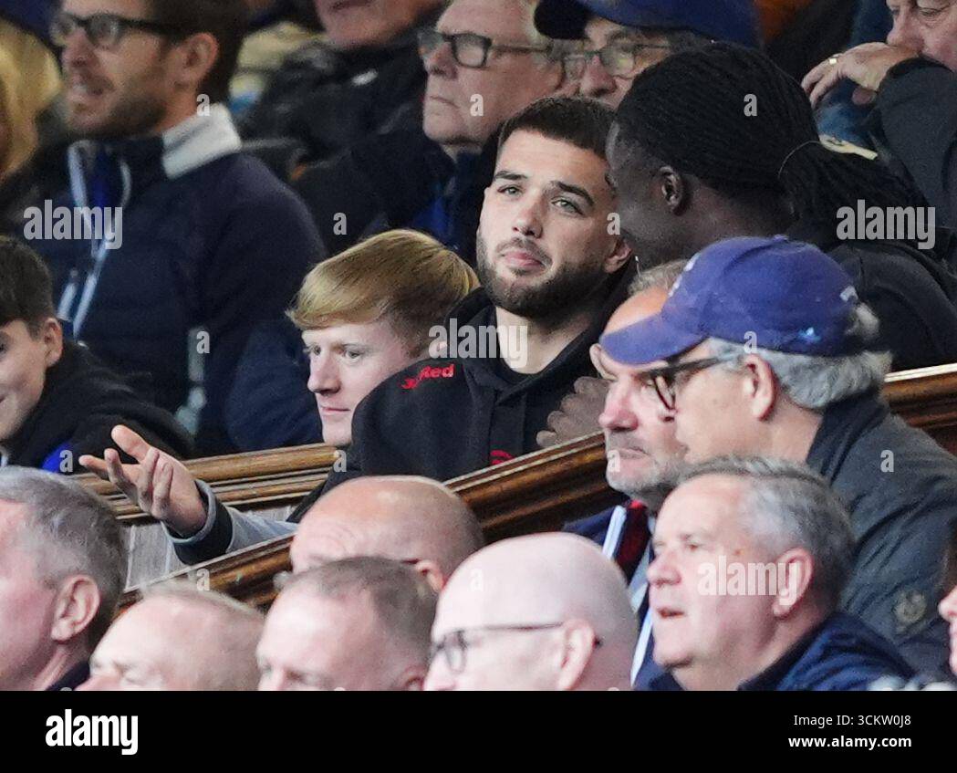 Rangers' Nicolas Raskin (left) sitting in the stands during the William ...