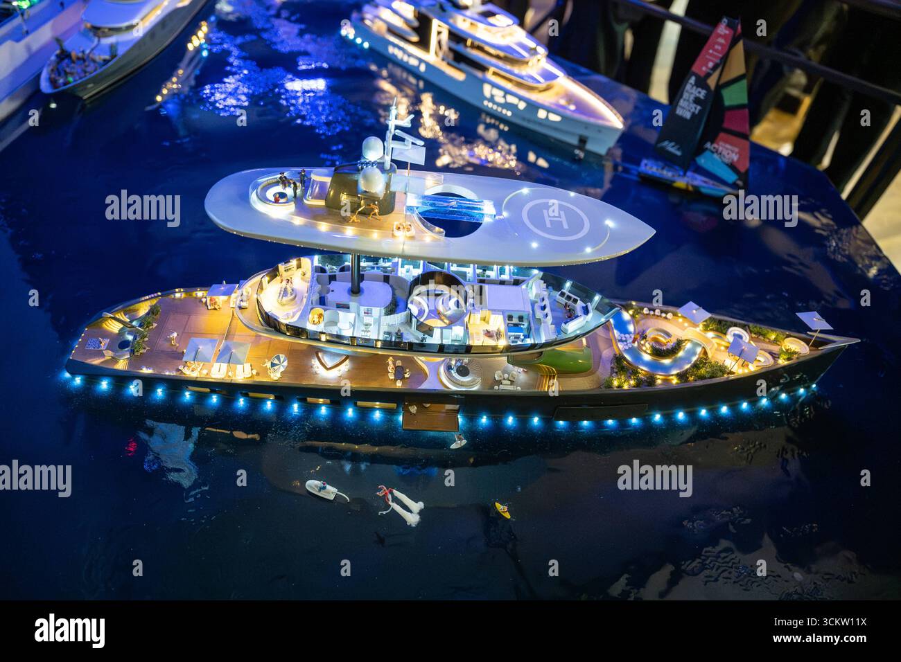 Aufnahme des Miniatur Wunderlands mit dem neuen Themenbereich Monaco ...
