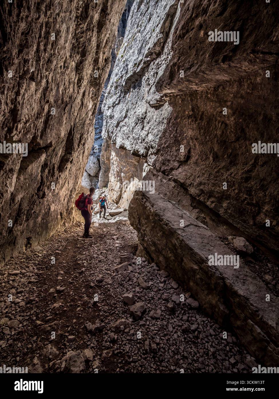 The colourful image of the Five Towers of Cinque Torri in the Tofana ...