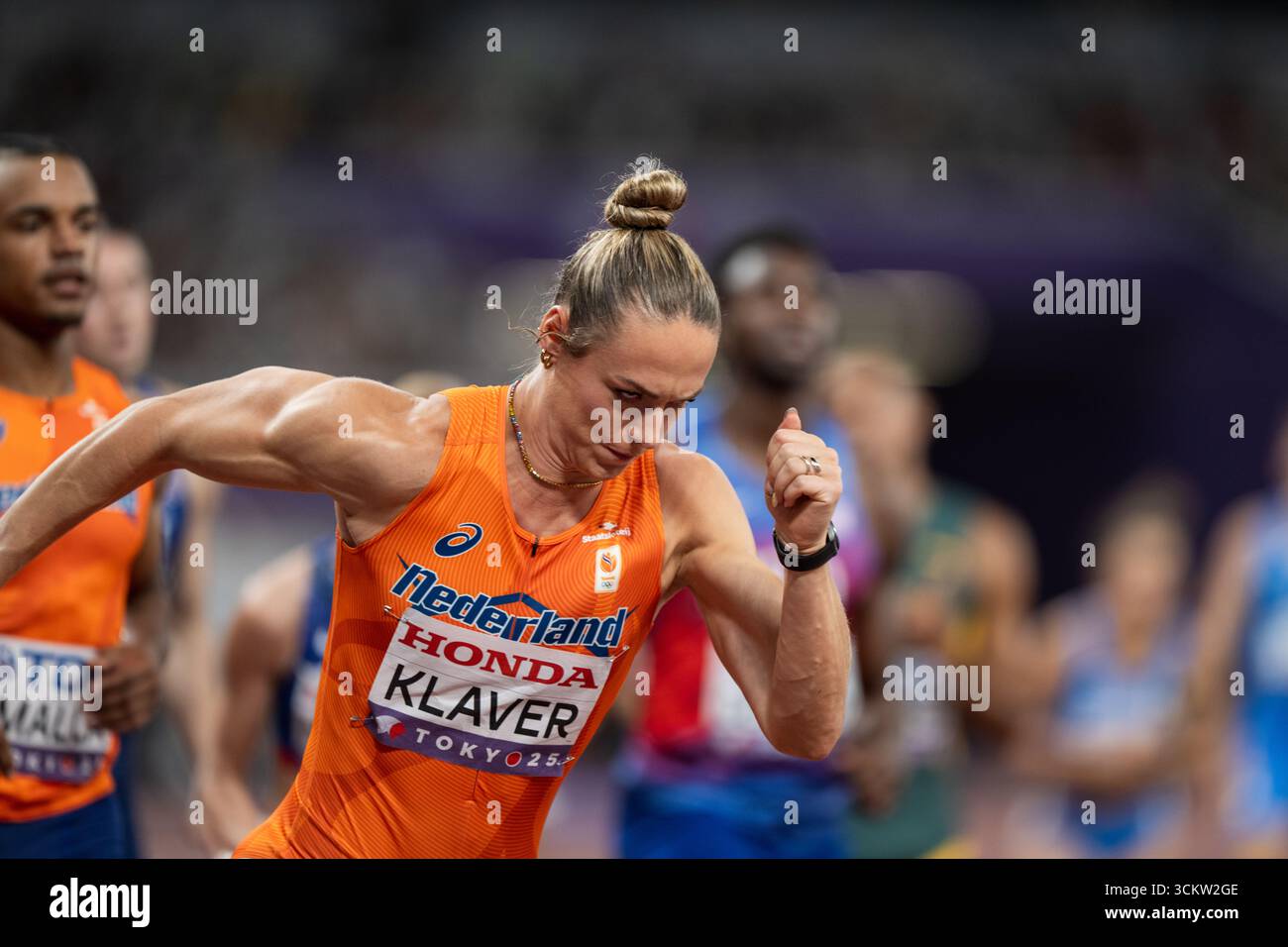 Lieke Klaber from the Netherlands during the 4X400m Mixed - Final on ...