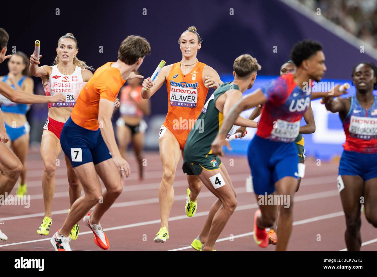Lieke Klaber from the Netherlands .during the 4X400m Mixed - Final on ...