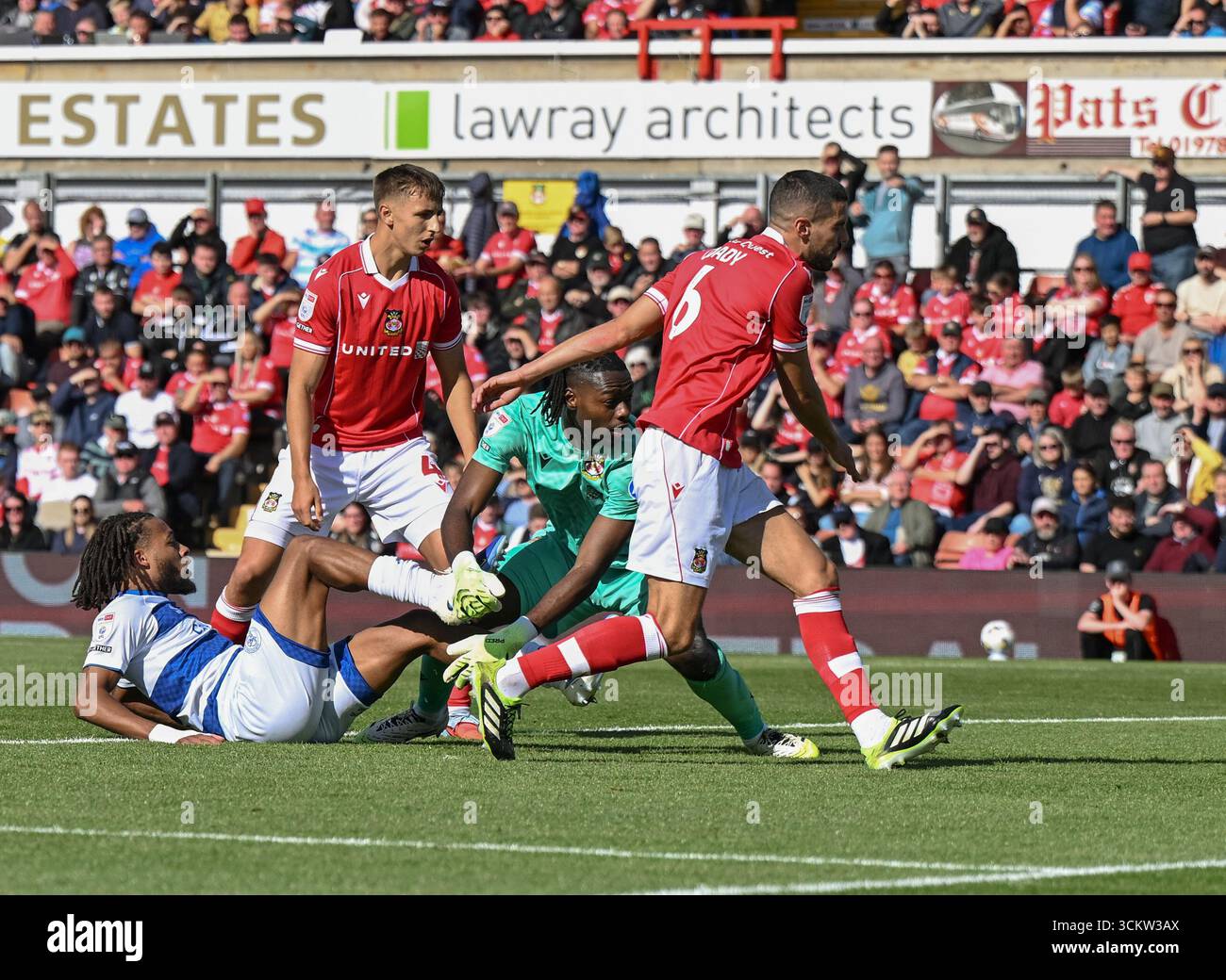 Rumarn Burrell of Queens Park Rangers scores his team's first goal ...