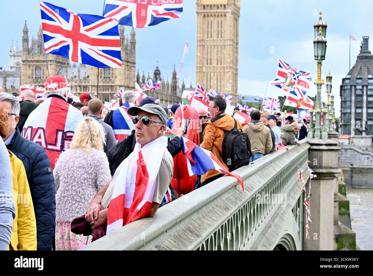 London, UK. Unite the Kingdom March. Some 110,000 activists marched ...