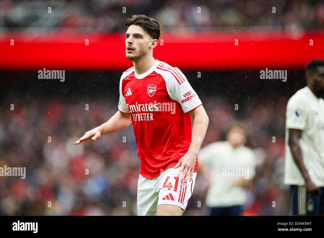 Arsenal midfielder Declan Rice (41) during the Arsenal FC v Nottingham ...