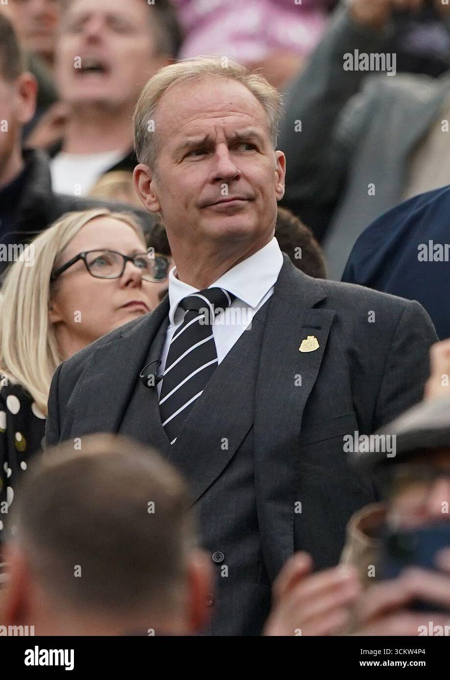 New Newcastle United CEO David Hopkinson in the stands during the ...