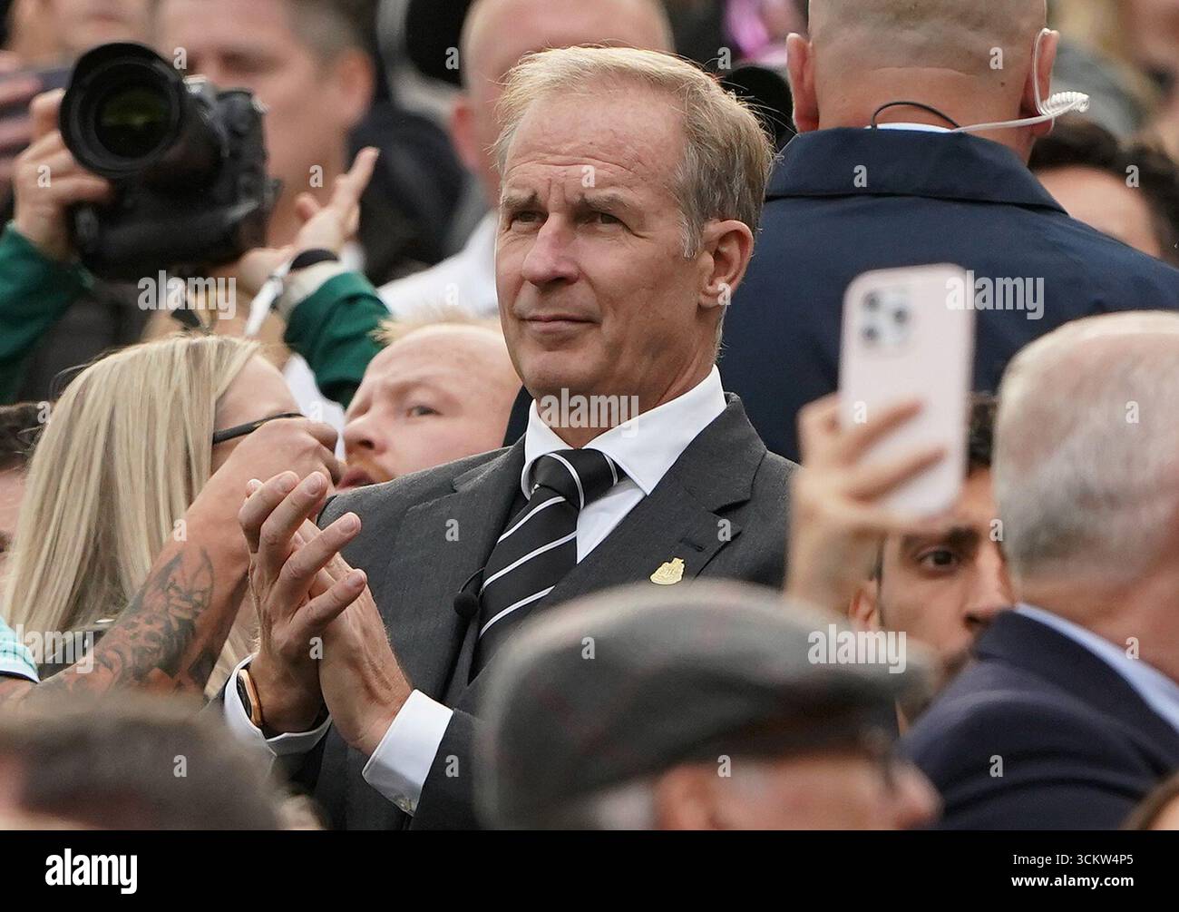 New Newcastle United CEO David Hopkinson in the stands during the ...