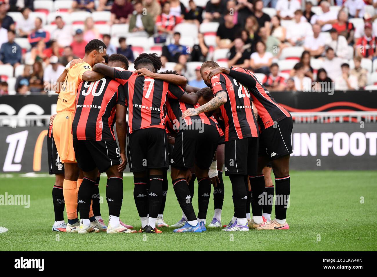 Equipe de football de Nice OGCN during the Ligue 1 McDonald's match ...