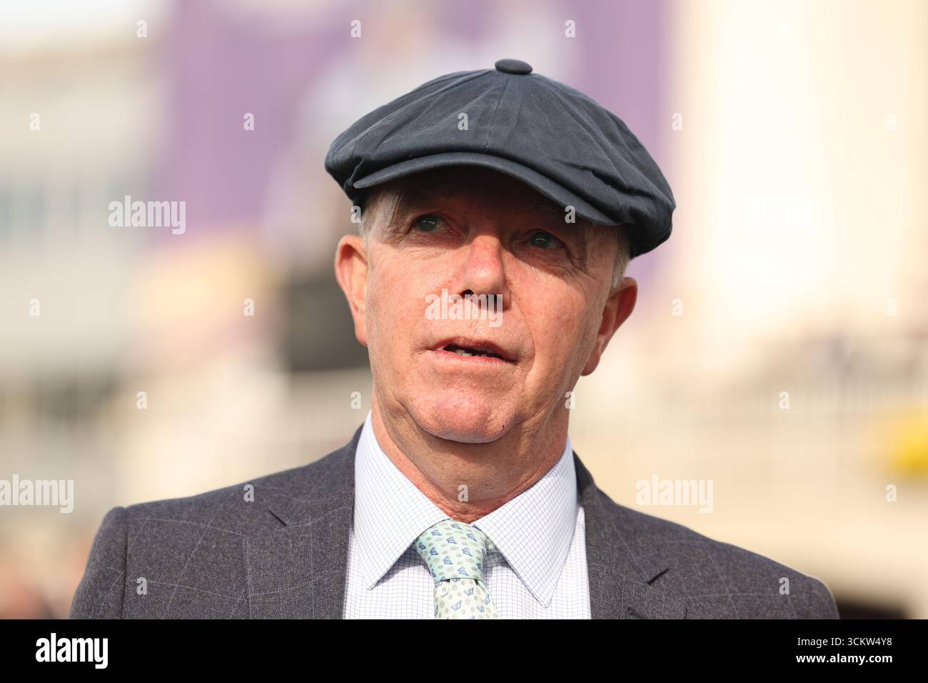 Trainer Karl Burke at Leopardstown Racecourse, Dublin, Ireland. Picture ...
