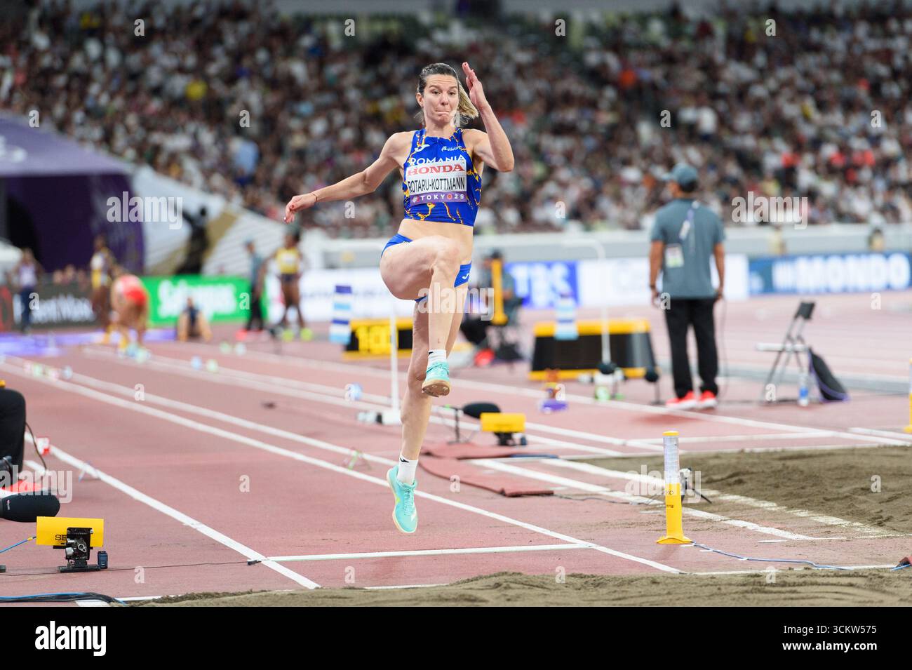 Alina Rotaru-Kottmann (Romania) during the long jump qualification ...