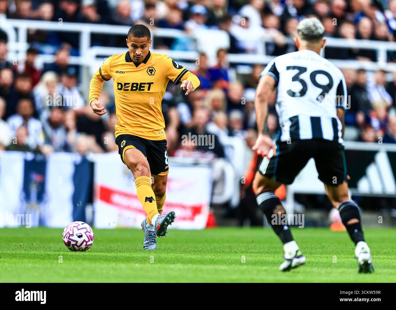João Gomes of Wolverhampton Wanderers passes the ball during the ...