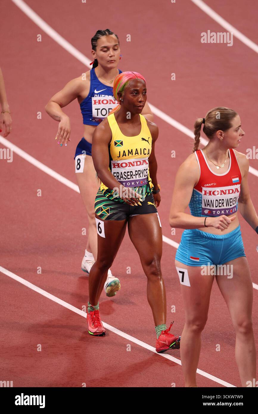 Shelly-Ann Fraser-Pryce (JAM) competes in her last major tournament ...