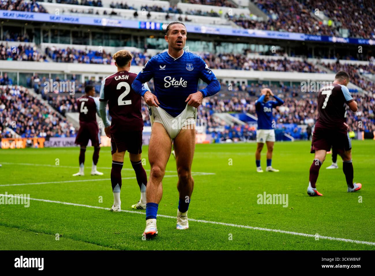 Everton's Jack Grealish during the Premier League match at the Hill ...