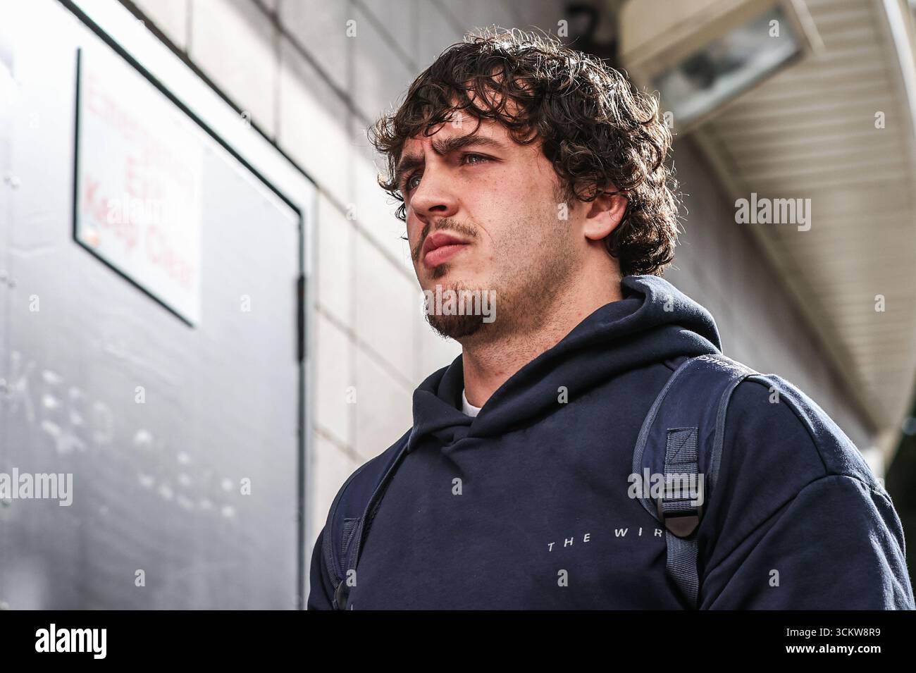 Max Wood of Warrington Wolves arrives during the Betfred Super League ...