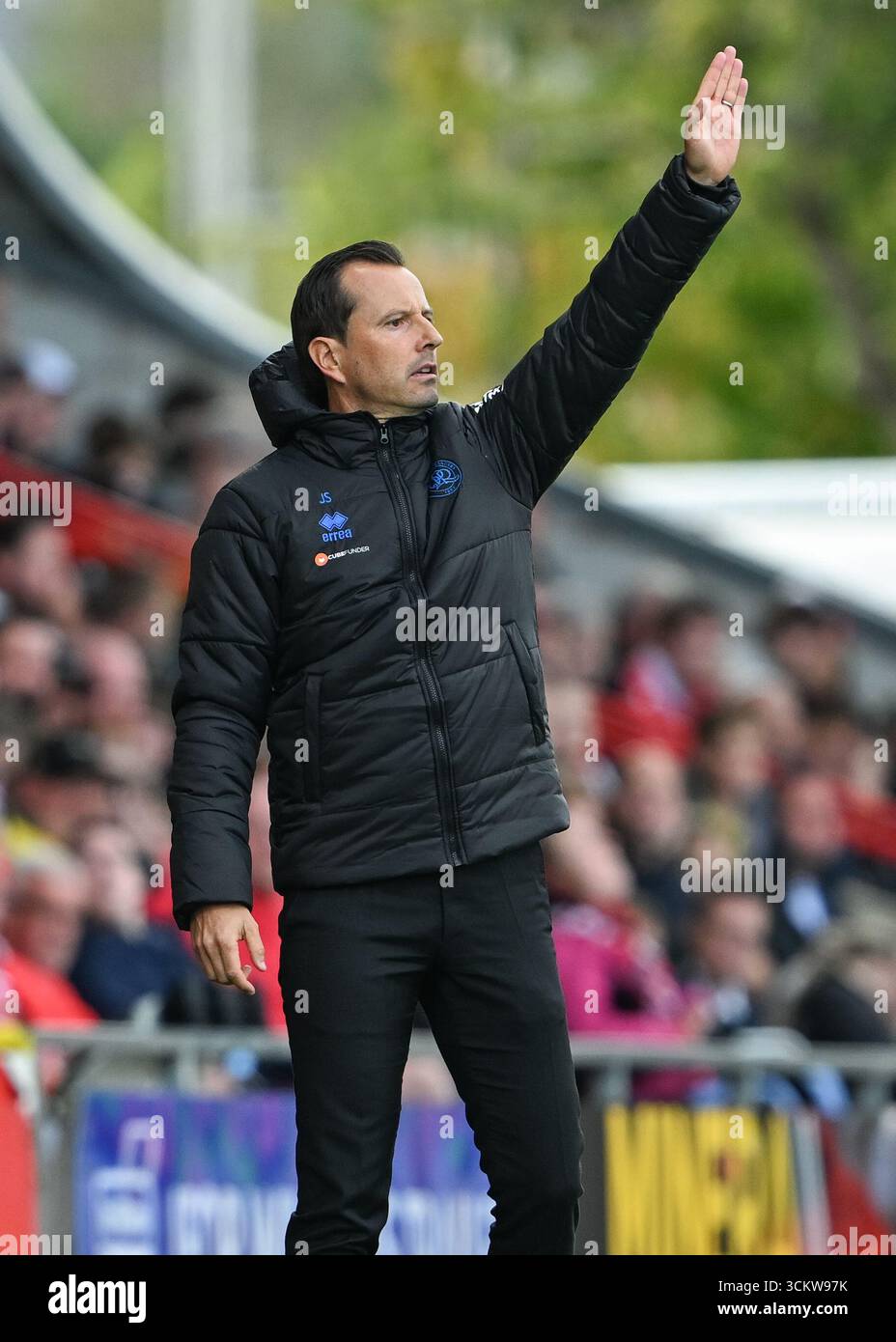 Queens Park Rangers manager Julien Stephan gestures during the Sky Bet ...