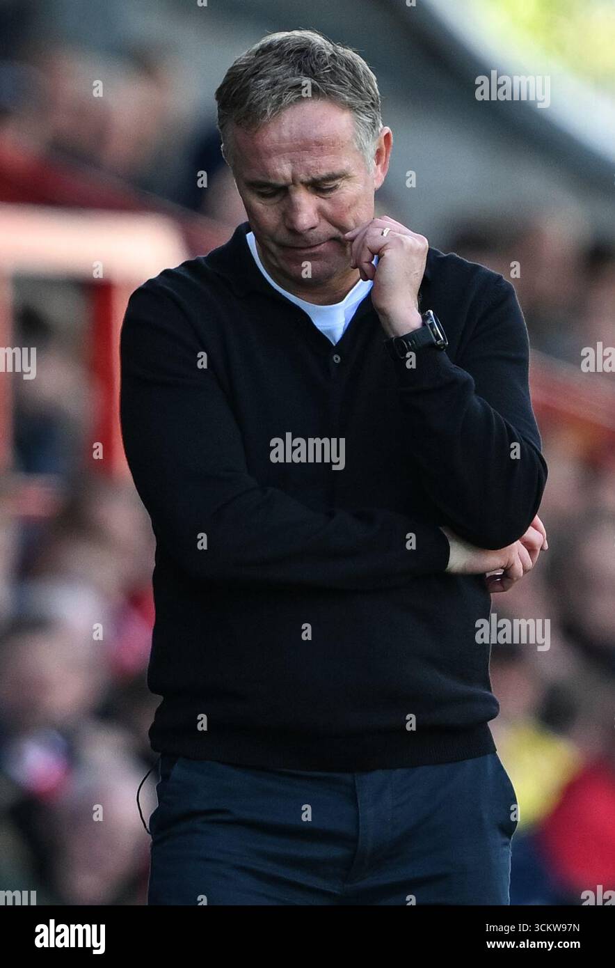 Wrexham manager Phil Parkinson looks dejected during the Sky Bet ...