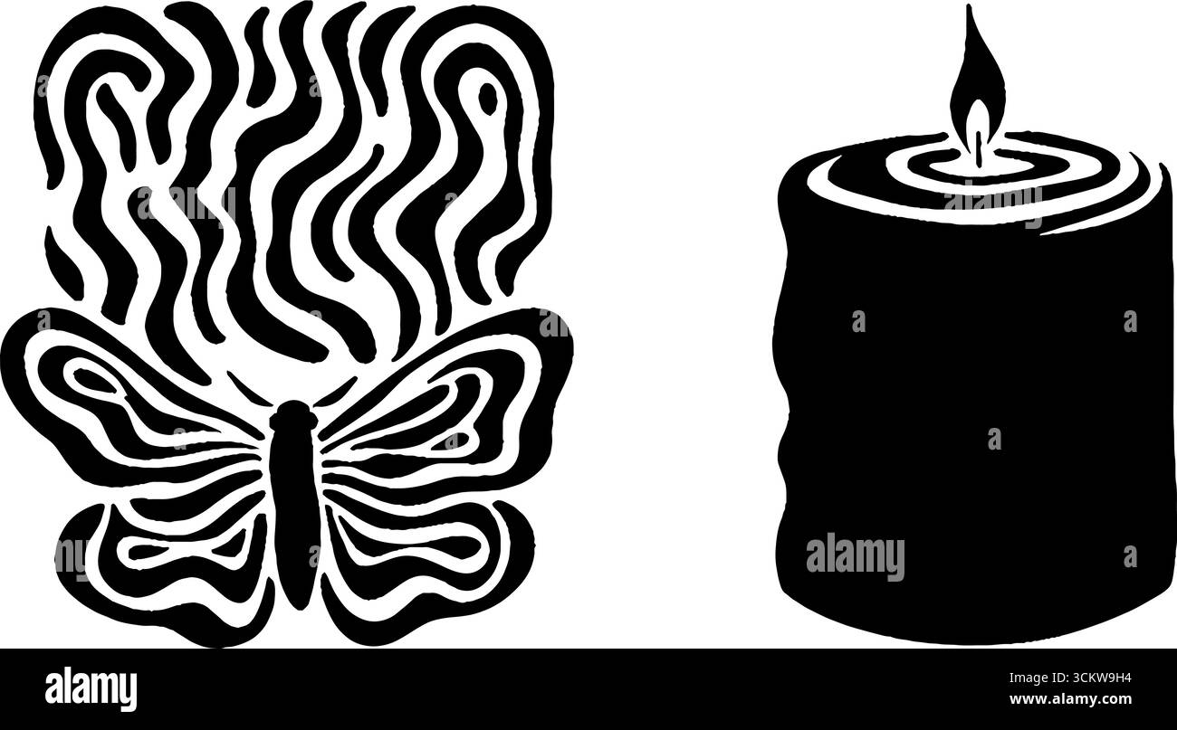 Minimalist moth Stock Vector Images - Alamy