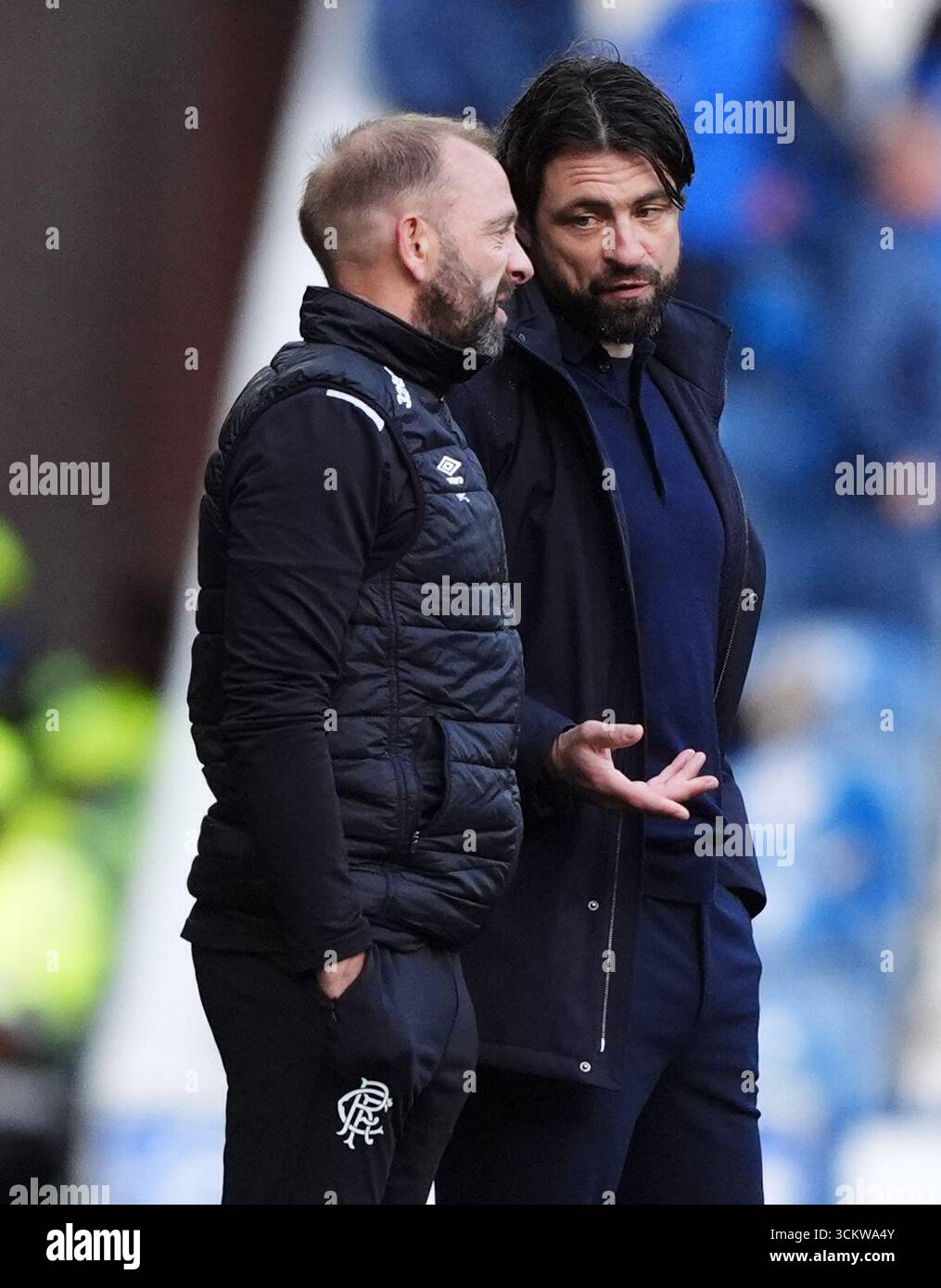 Rangers Manager Russell Martin right And His Assistant Manager Matt