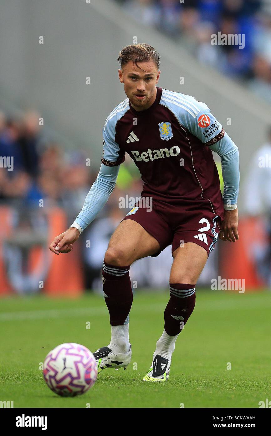 Matty cash of aston villa runs with the ball hi-res stock photography ...