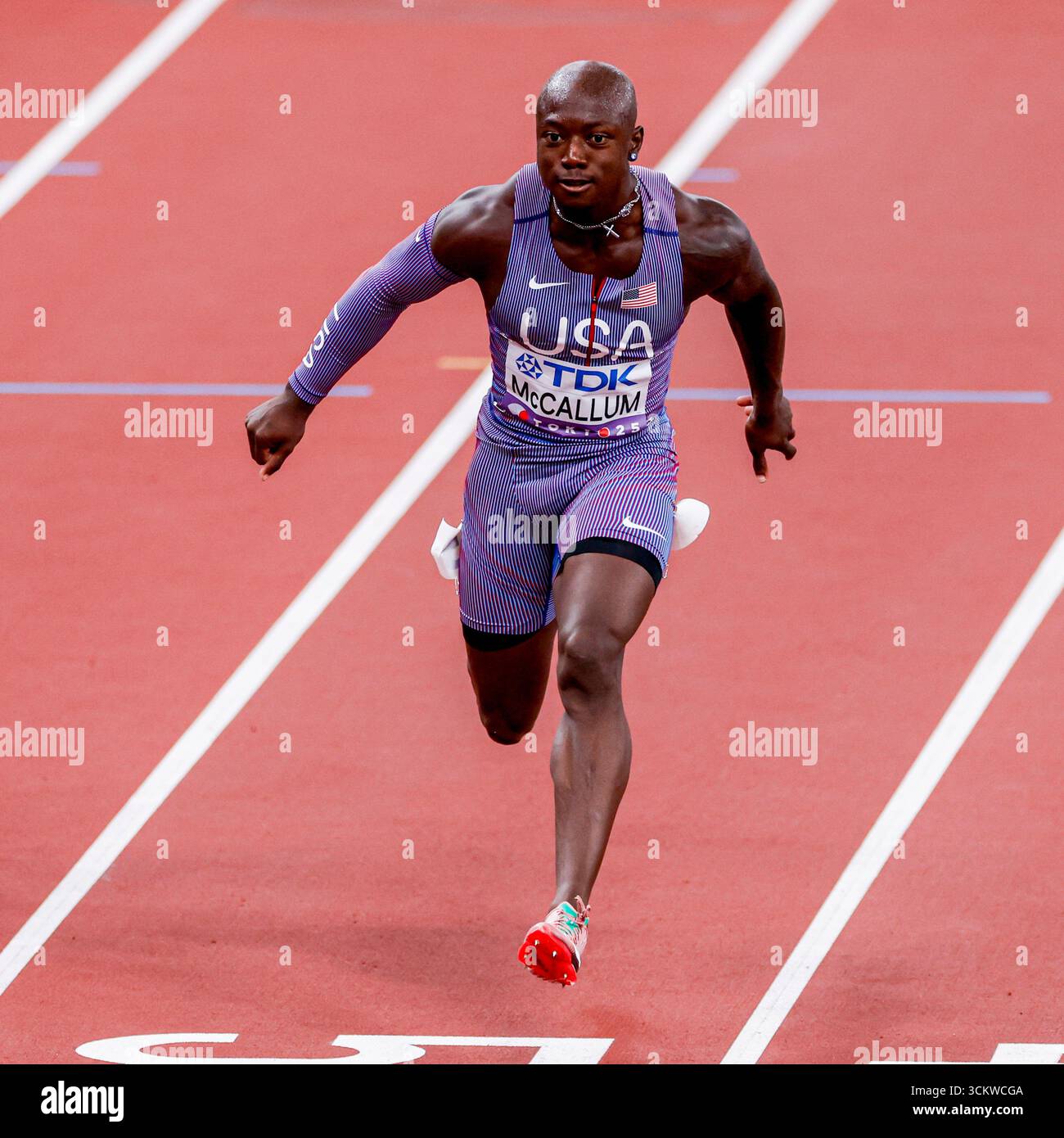 T''Mars Mccallum of United States of America competing in the Men's 100 ...