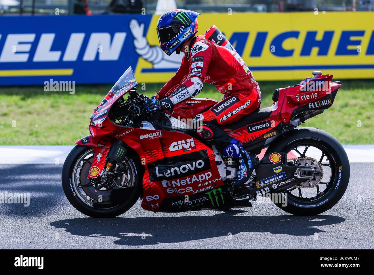 Francesco Pecco Bagnaia of Italy and Ducati Lenovo Team seen during the ...