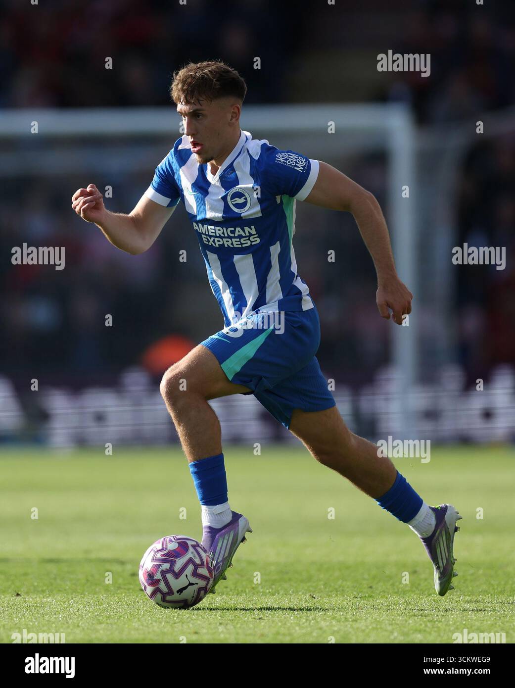 Brighton and Hove Albion's Brajan Gruda during the Premier League match ...