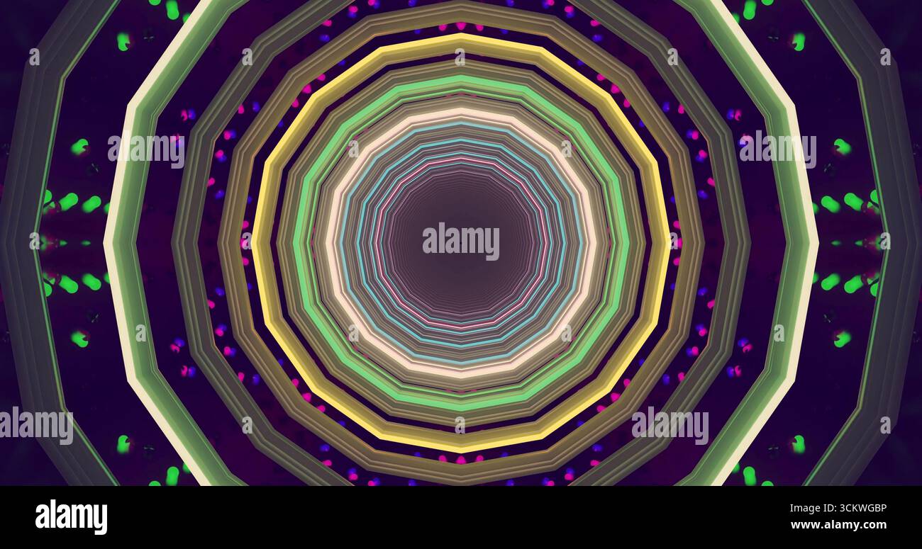 Vivid concentric circles form a mesmerizing geometric pattern with ...