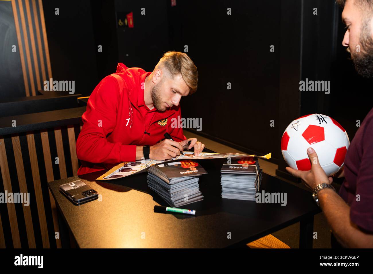 Mechelen's Mathis Servais pictured during the fan day of JPL soccer ...