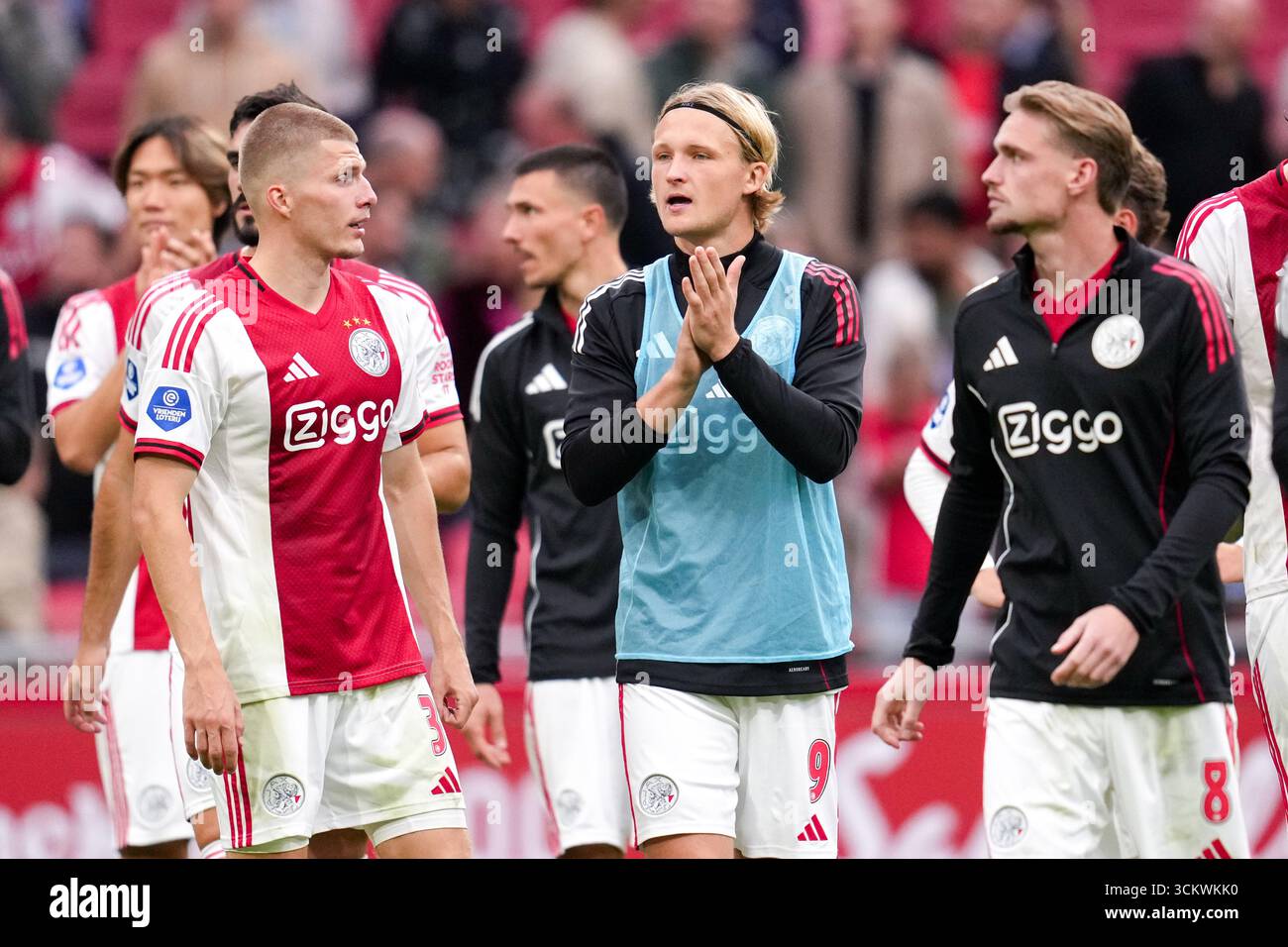 AMSTERDAM, NETHERLANDS - SEPTEMBER 13: Anton Gaaei of AFC Ajax, Kasper ...