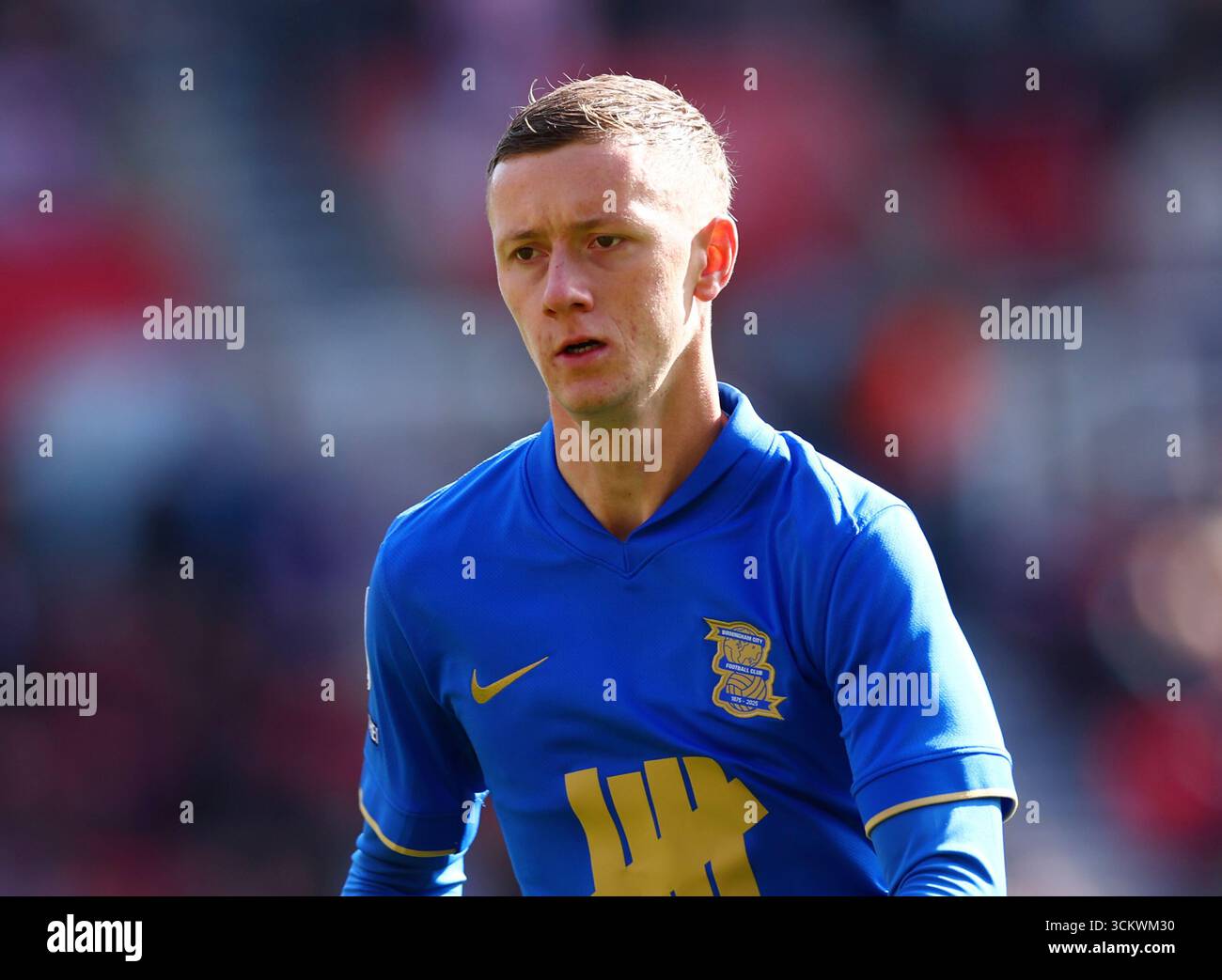 Stoke, England, 13th September 2025. Jay Stansfield of Birmingham City ...