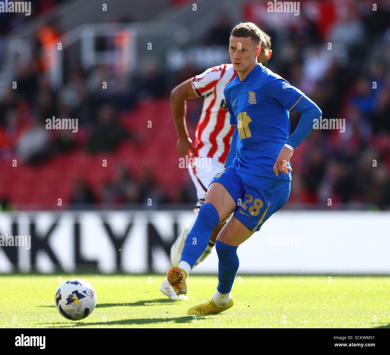 Stoke, England, 13th September 2025. Jay Stansfield of Birmingham City ...